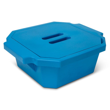 2.5L Polyurethane Ice Bucket With Lid, Rectangular, Blue, 1/EA