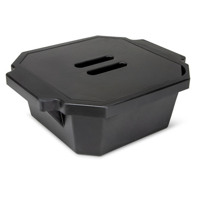 2.5L Polyurethane Ice Bucket With Lid, Rectangular, Black, 1/EA