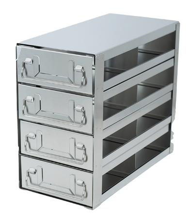 Stainless Steel Laboratory Drawer Rack for 2 Inch Cryo Boxes, 8 Boxes ...