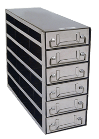 Stainless Steel Laboratory Freezer Drawer Rack for 2 Inch Cryo Boxes ...