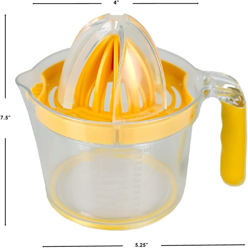 4-in-1 Simple Squeeze Hand Press Manual Food-Grade Plastic Juicer with ...