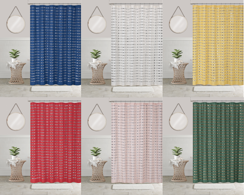 Beautiful Sequin Shower Curtain Shining Stripe Holiday Bathroom Decor ...