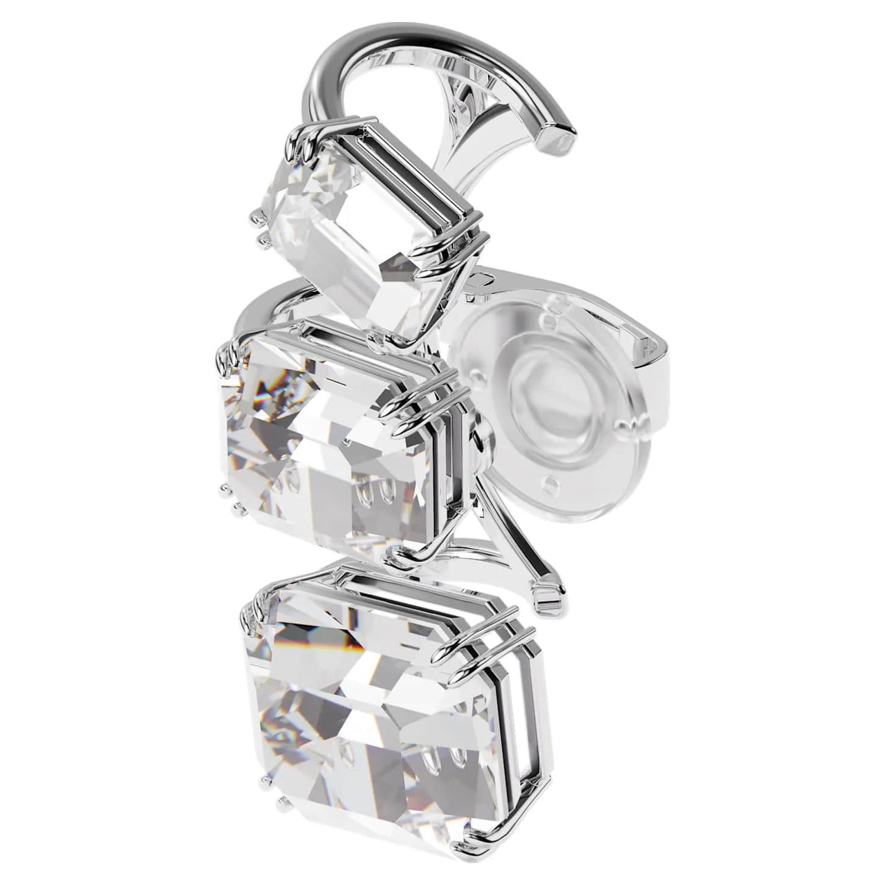 Swarovski Millenia Ear Cuff Single, Graduated Crystals, White, Rhodium ...