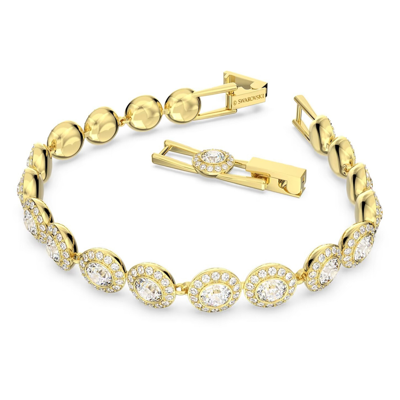 Swarovski Harmonia Bracelet, Cushion Cut, Gold-Tone Plated 5642337 ...