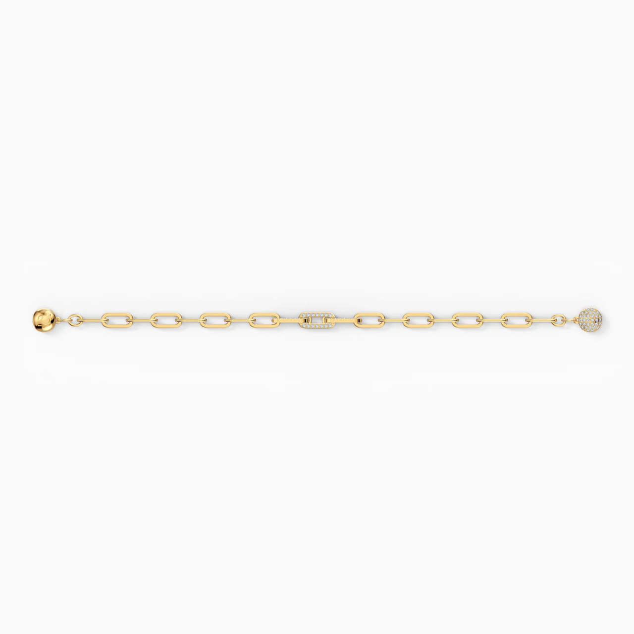 Swarovski Crystal The Elements Chain Bracelet White Gold Tone Plated 5572639 Size S Four Seasons Jewelry