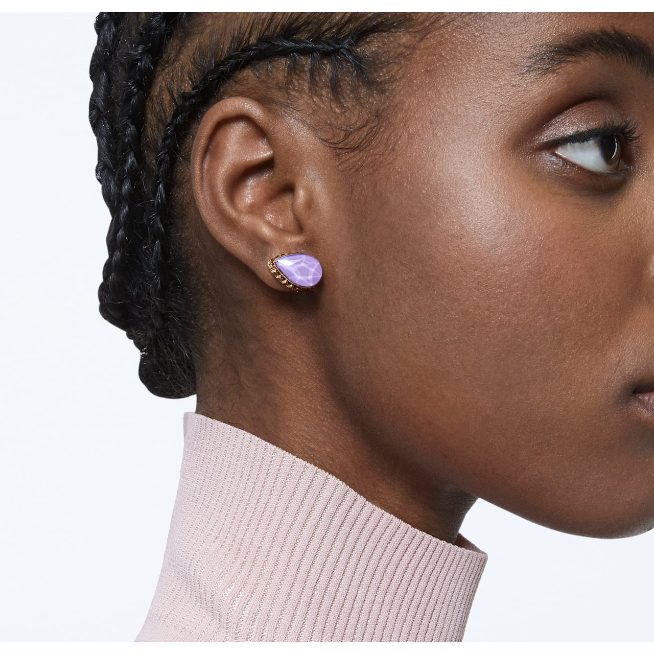 Swarovski Orbita Stud Earring, Single, Drop Cut Crystal, Multicolored ...