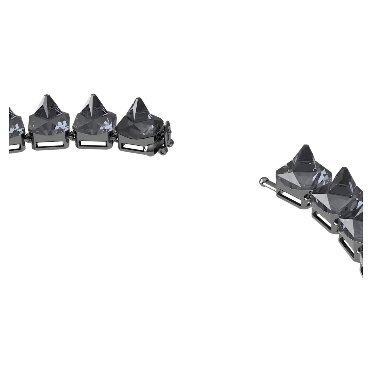 Swarovski Ortyx Necklace Pyramid Cut, Gray, Ruthenium Plated 5613682 ...