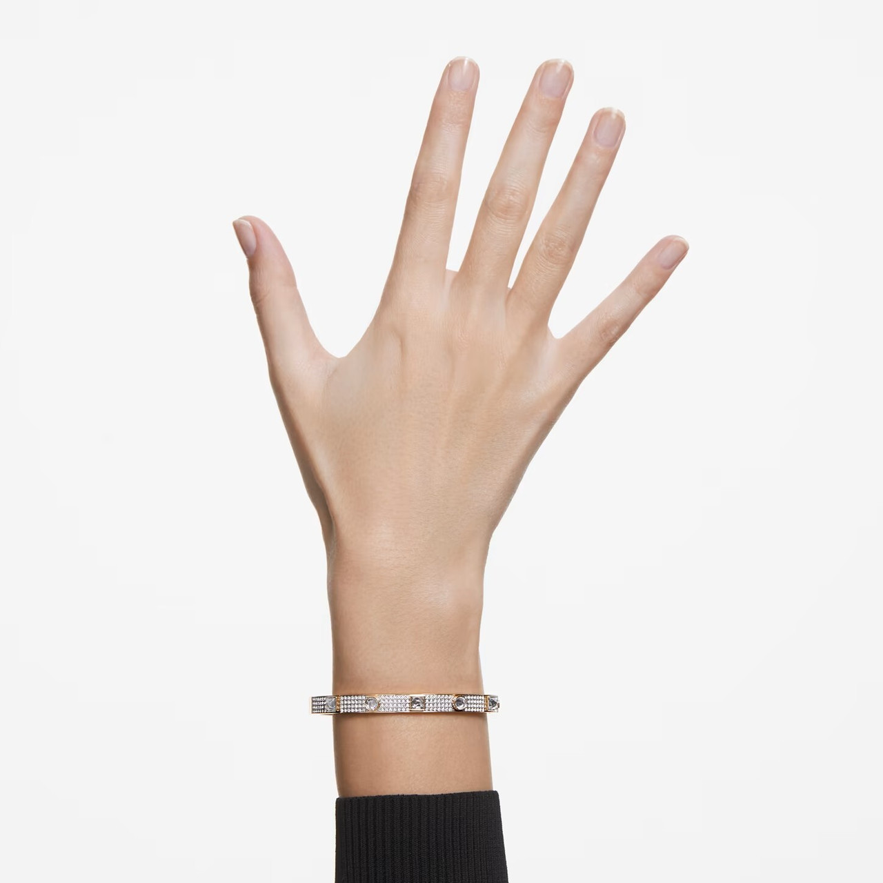 Swarovski Thrilling Deluxe Bangle, White, Gold-Tone Plated 5572920 ...