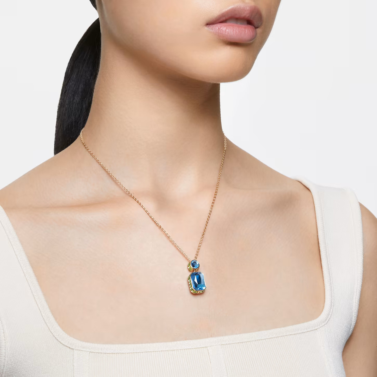 Orbita Necklace, Octagon Cut, Multicolored, Gold-Tone Plated 5640256 ...