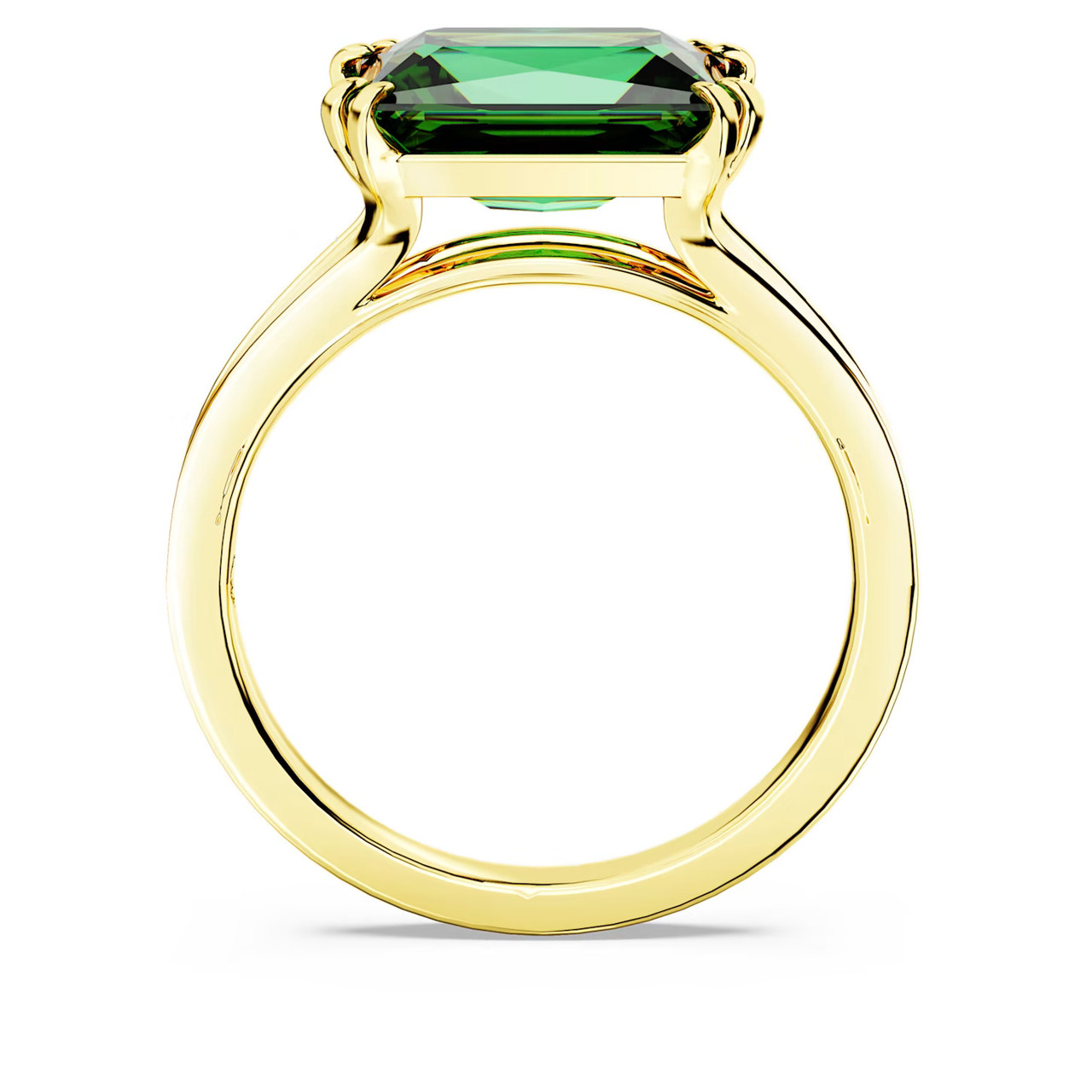 Matrix Cocktail Ring, Rectangular Cut, Green, Gold-Tone Plated 5677140 ...