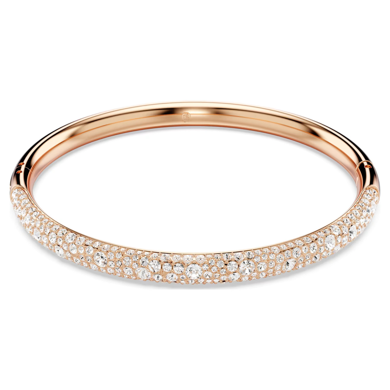 Meteora Bangle Snow Pavé White, Rose Gold-Tone Plated 5688612 (Size L ...