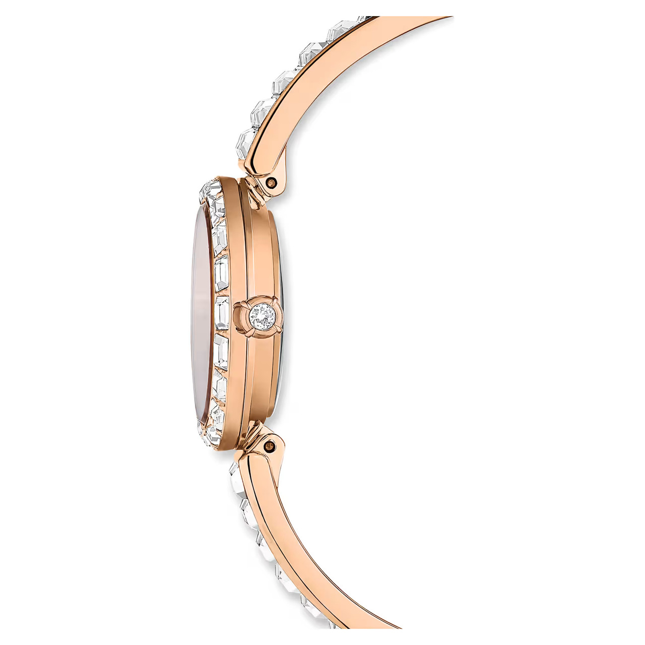 Matrix Bangle Watch, Swiss Made, Crystal Bracelet, Rose Gold Tone ...