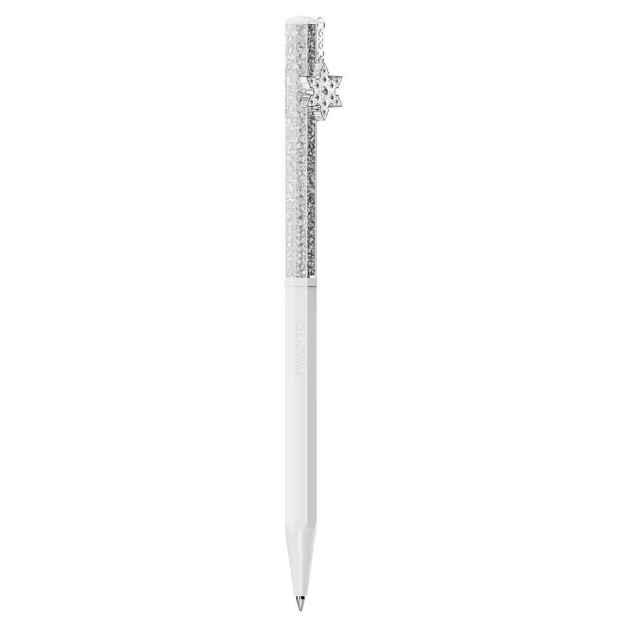 Crystalline Ballpoint Pen, Octagon Shape, Snowflake, White Lacquered ...