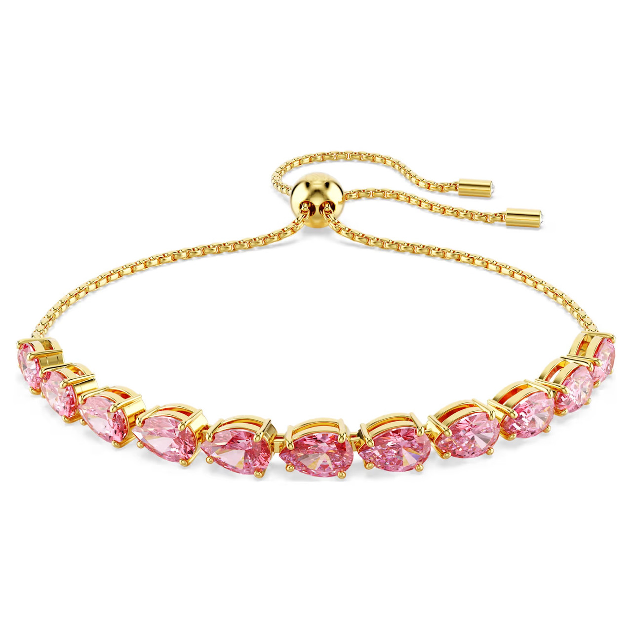 Matrix Bracelet, Pear Cut, Pink, Gold Tone Plated 5707187 | Swarovski ...