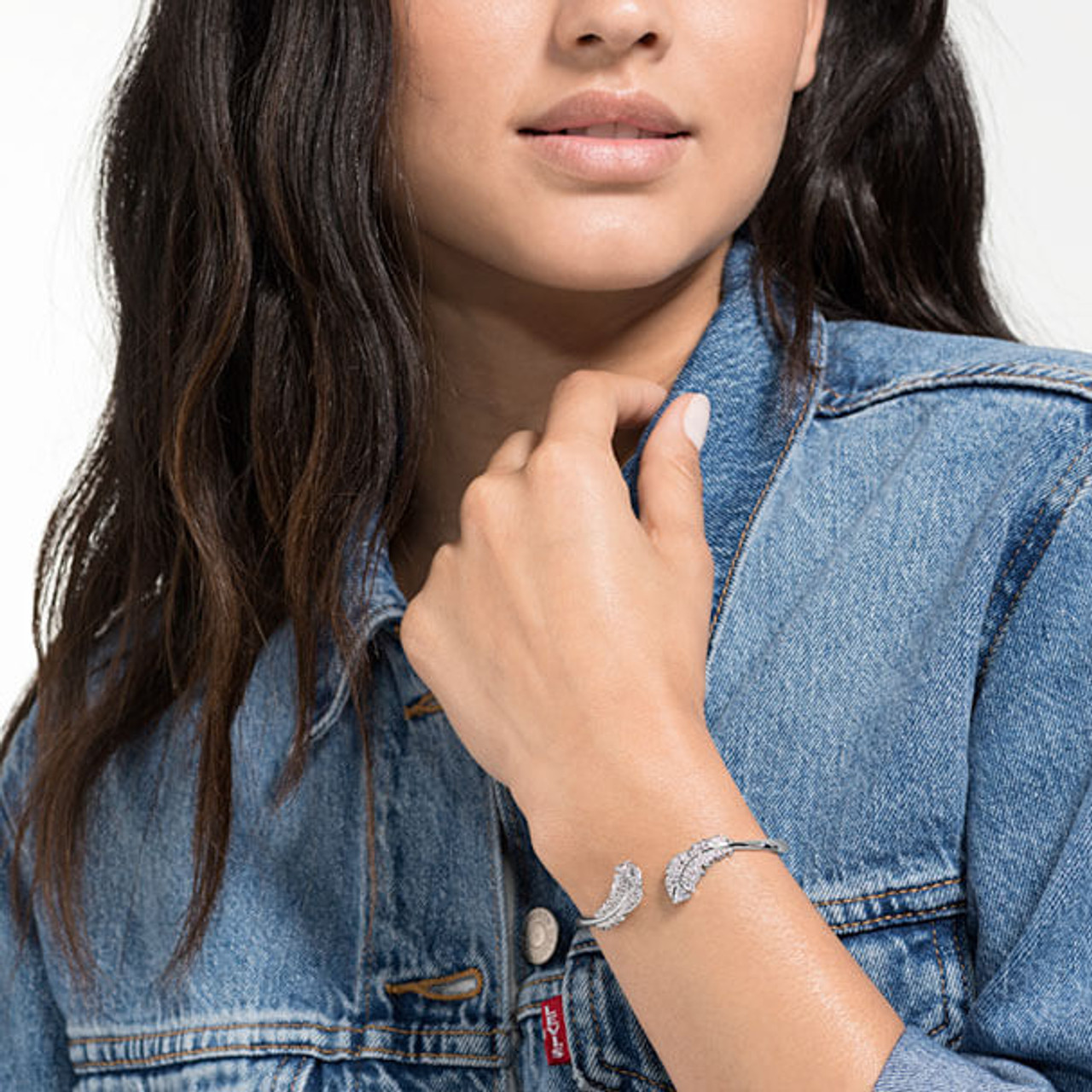 Swarovski feather bangle store