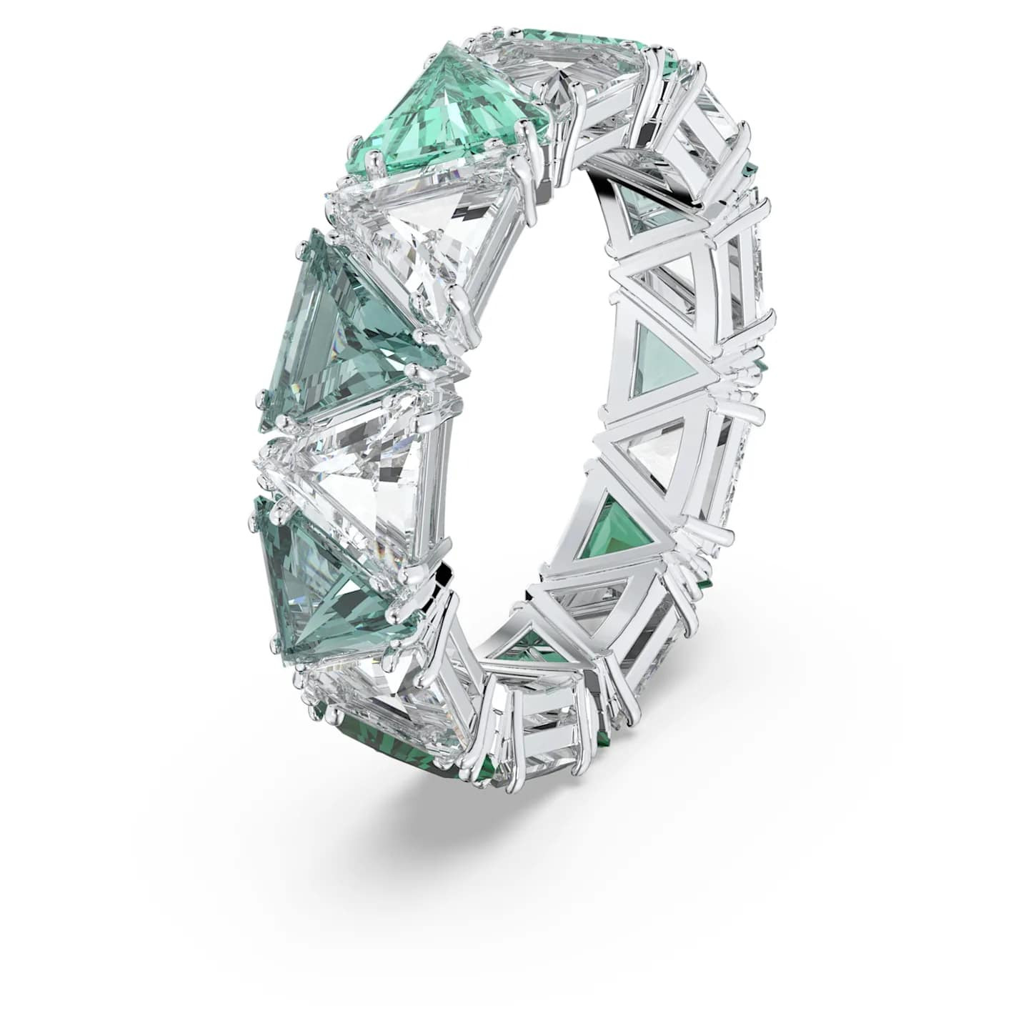 Swarovski Millenia Cocktail Ring, Pear Cut Crystals, White, Rhodium ...