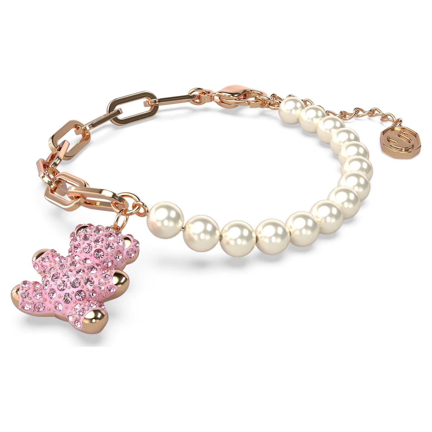 Teddy Pendant, Bear, Pink, Rose Gold-Tone Plated 5669166 | Swarovski ...