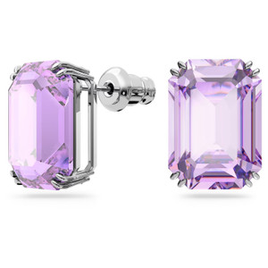 Swarovski Millenia Stud Earrings Octagon Cut, Green, Gold-Tone Plated ...