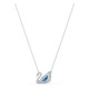 Swarovski Dancing Swan Necklace, Blue, Rhodium Plated 5533397 - Four ...