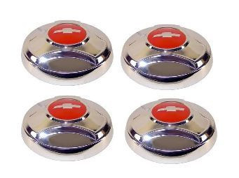 1964-66 Chevy C10 Chrome Hub Caps – Set of 4