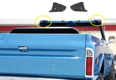 1969-72 Blazer Door Window End Caps, pr. - Southwest Classics