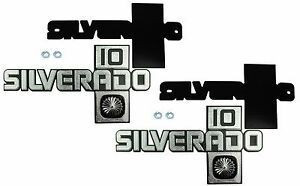 1981-87 Chevy Truck C-10 Fender Emblems "Silverado 10", pr - Southwest ...