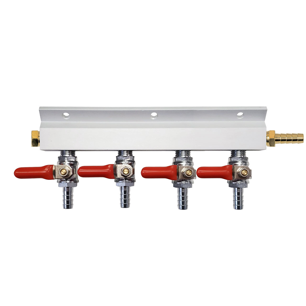 Air Distributor, Four-Way, 3/8" barbs, plug-barb | UBC Group Canada