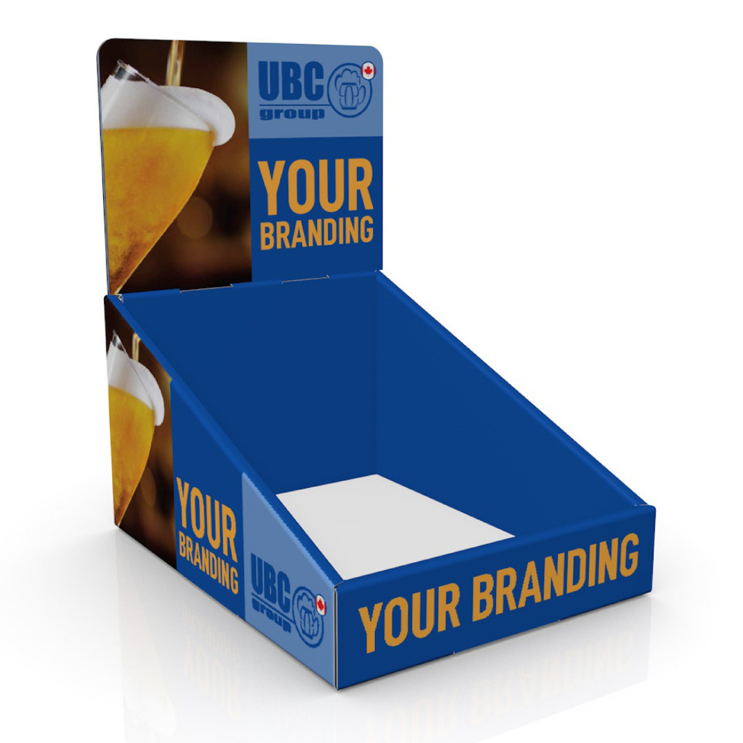 Cardboard Countertop PDQ Tray, With Full-Body Printing, Custom Branded ...