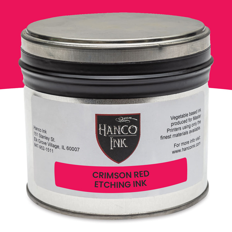 Hanco Etching Ink: Archival Crimson Red (1lb Can) - Conrad Press