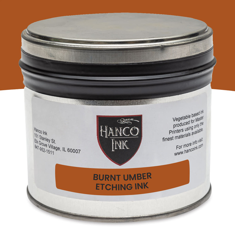 Hanco Etching Ink: Archival Burnt Umber (1lb Can) - Conrad Press