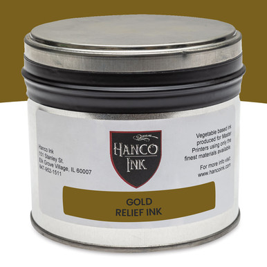 Hanco Relief Ink: Gold (1lb Can) - Conrad Press
