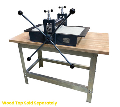 Charles Brand 12" Table Top Press Stand (w/o caster wheels) - Conrad Press