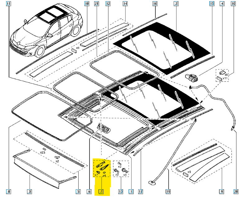 Renault 912120001R SUNROOF MECHANISM from renaultgenuineparts in the UK