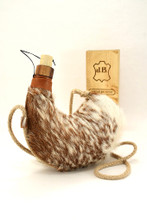 Spanish bota bag 1 Liter Old Style Leather Wineskin Wine Skin - Rawhide
