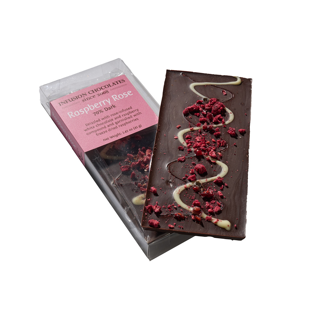 Raspberry Rose Infusion Bar - Infusion Chocolates