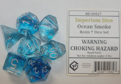 Ocean Smoke Resin 7 Dice Set - Gamerz Guard