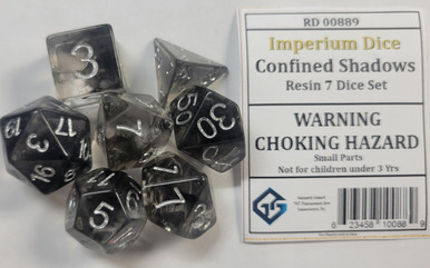 Confined Shadows Resin 7 Dice Set - Gamerz Guard