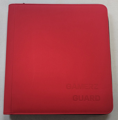 Red 12-Pocket Zipper Binder - Gamerz Guard