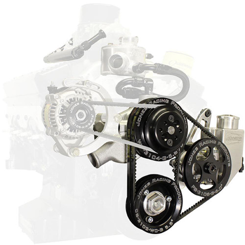 Jones SBC V-Belt WP & PS System w/Pumps - Built-In Reservoir (6000-7000 ...