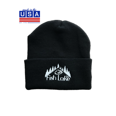 Pro Rib Winter Hat Black Fish Lake Co Made in USA