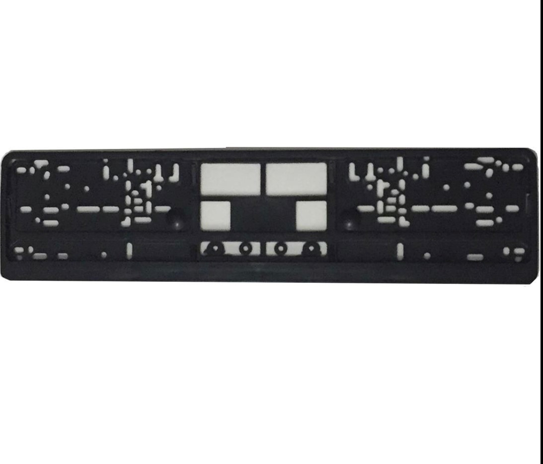 EUROPEAN LICENSE PLATE FRAME BLACK-PP - R Ortiz Auto Distributors Inc.