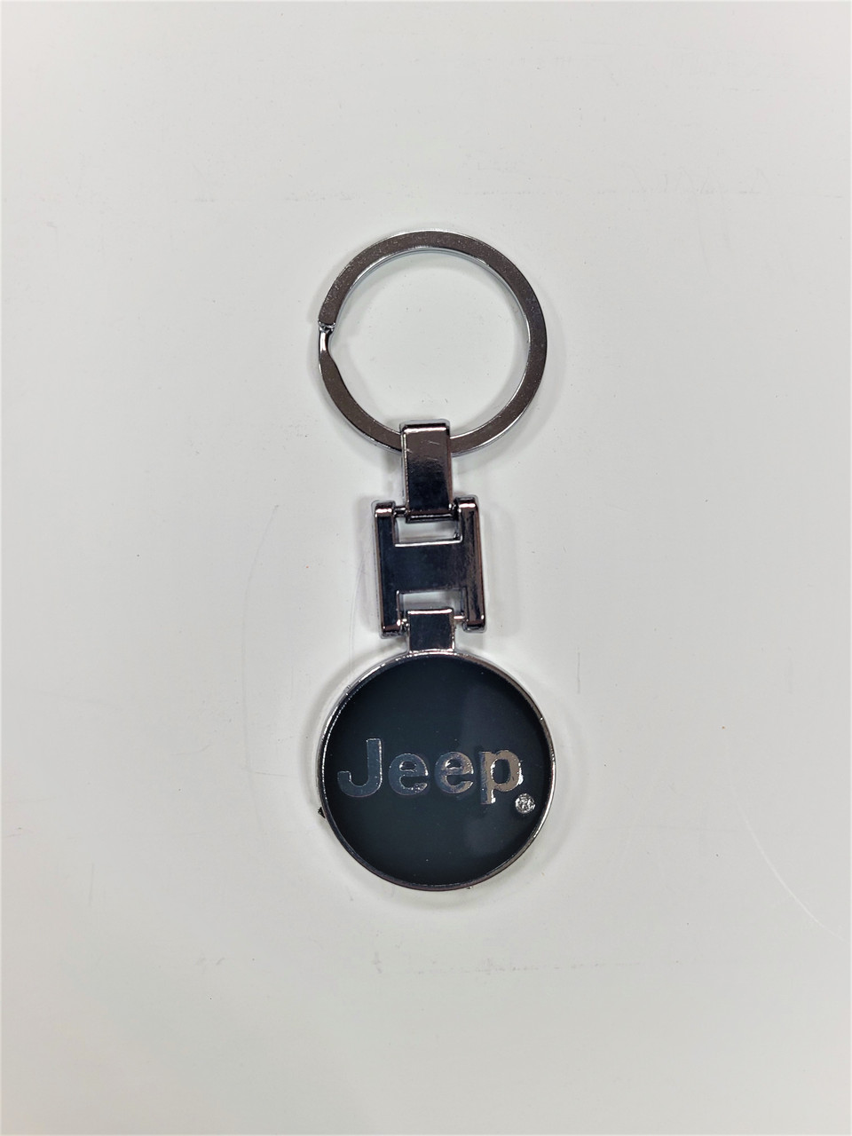 KEY CHAIN JEEP BLACK/CHROME