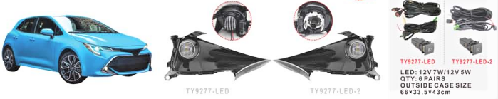 FOG LAMP COROLLA HATCH BACK-2019-2021 WITH WIRE AND SWITH