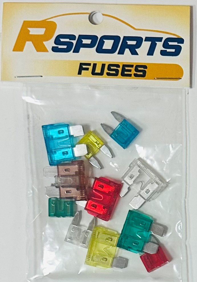 FUSE PACK MINI AND REGULAR 12PC ASSORTED AMP