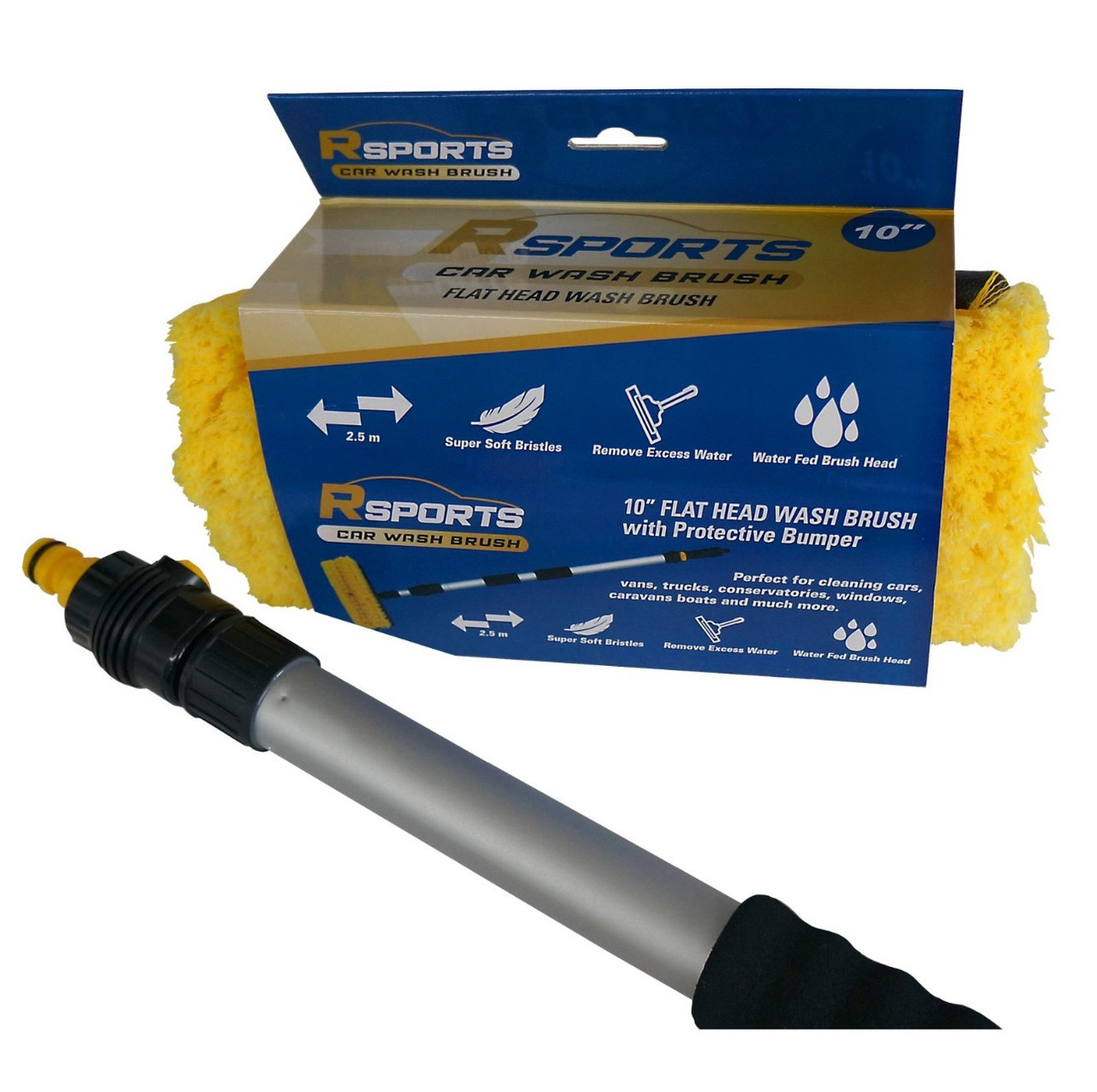 TRIANGLE HEAD CAR WASH BRUSH TELESCOPIC 57 TO 98.5 INCH