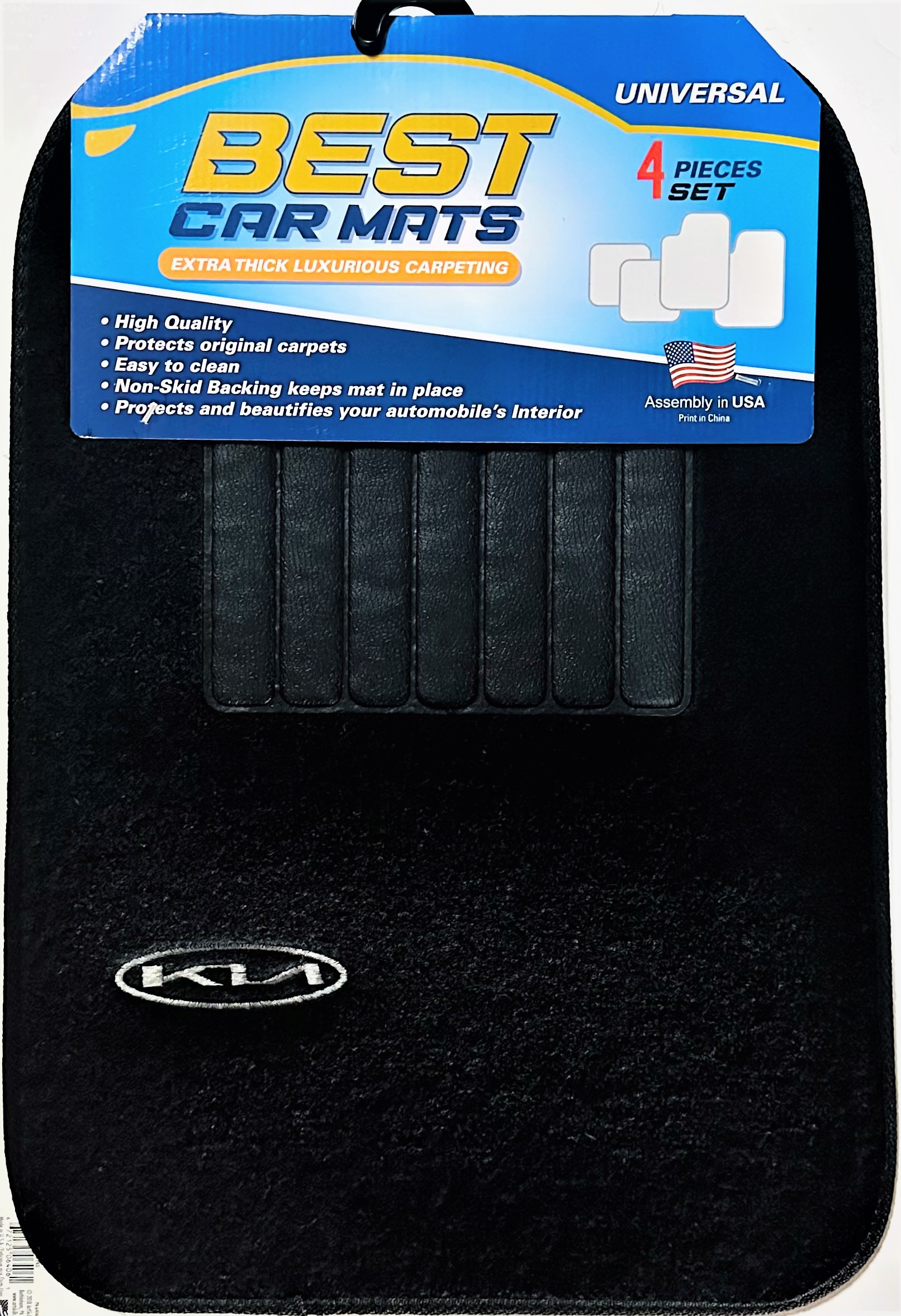 UNIVERSAL MATS KIA BLACK NEW LOGO