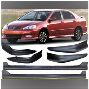 BODY KIT COROLLA 2003-2004 FRONT AND REAR BUMPER AND SIDE 6PC PU