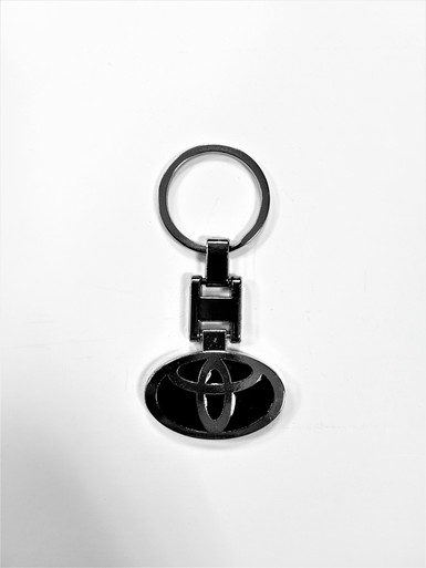KEY CHAIN TOYOTA BLACK/CHROME