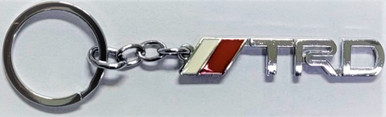 KEY CHAIN TRD CHROMEAND RED & WHITE