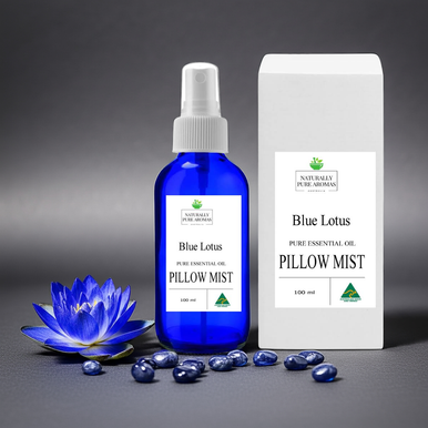 Blue Lotus Pillow Mist With Amethyst Crystals